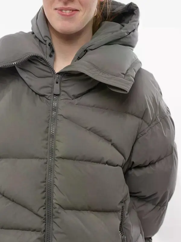Bacon Quilted Hooded Down Coat