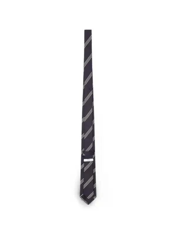 LARDINI Striped Silk Tie