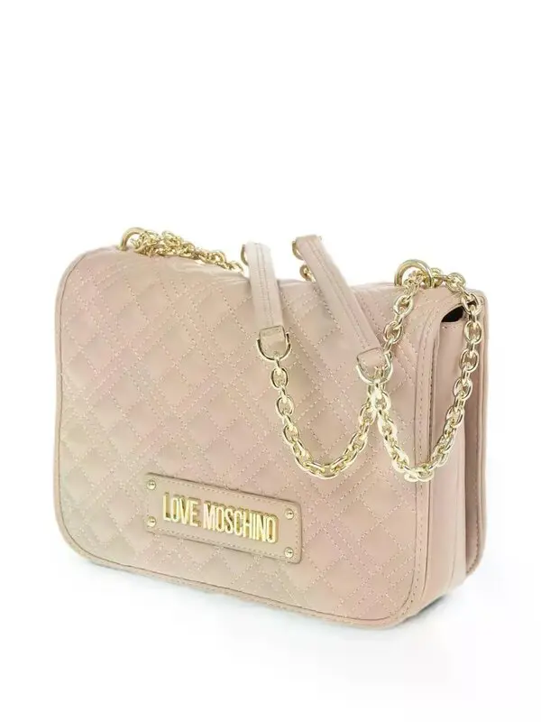 Moschino Quilted Logo-plaque Shoulder Bag