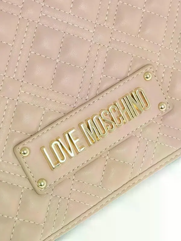 Moschino Quilted Logo-plaque Shoulder Bag