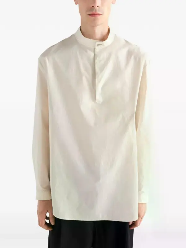 LEMAIRE Sailor Top In Washed Cotton And Silk Blend
