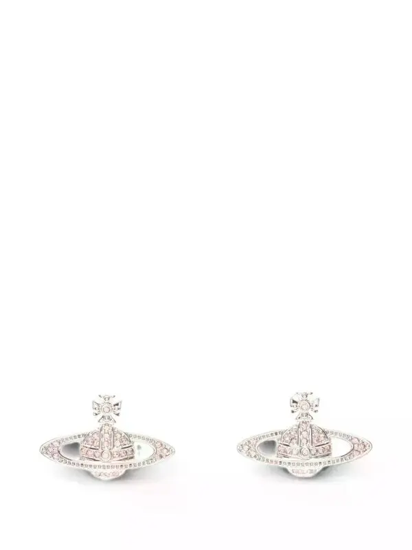 VIVIENNE WESTWOOD Bas Relief Rhinestone Earrings - Silver