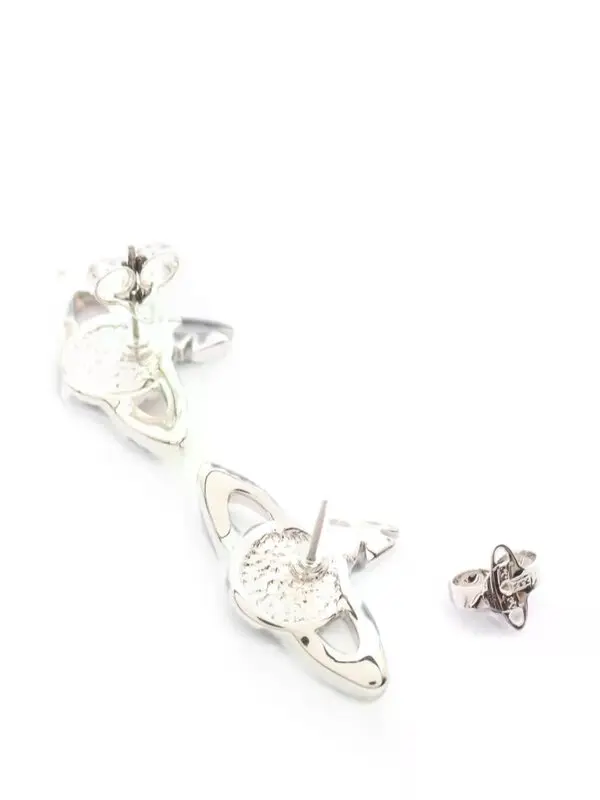 VIVIENNE WESTWOOD Bas Relief Rhinestone Earrings - Silver
