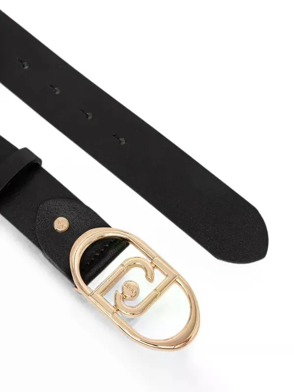 Liu Jo Logo Plaque Leather Belt