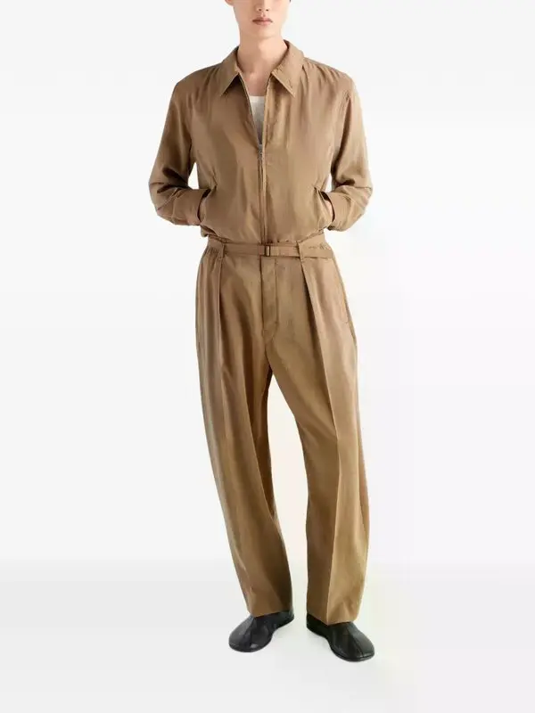 LEMAIRE Belted Relaxed Pants In Dry-silk