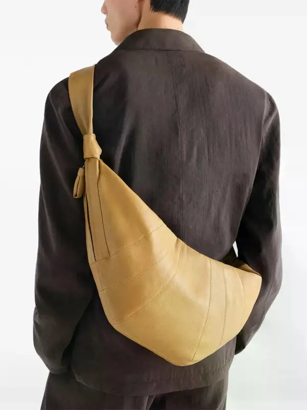 LEMAIRE Large Croissant Bag In Goat Leather - Neutrals