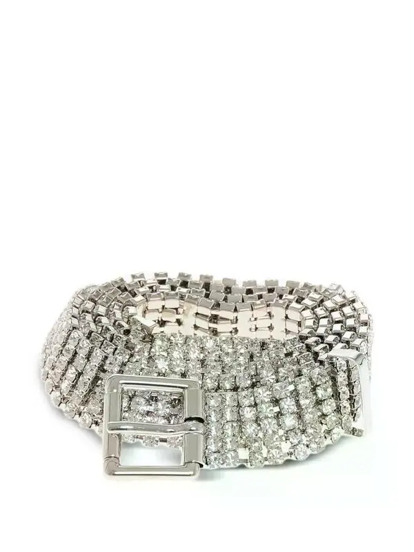 Dsquared2 Crystal-embellished Belt - Silver