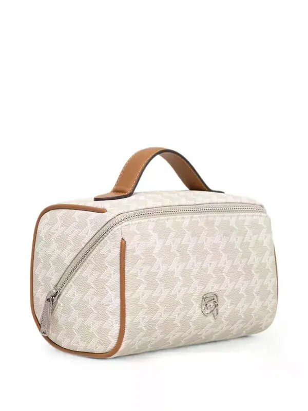 Karl Lagerfeld Logo-print Monogram Make Up Bag