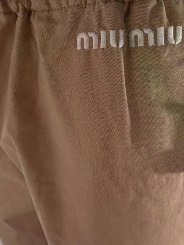 Miu Miu Logo-embroidered Drawstring Trousers