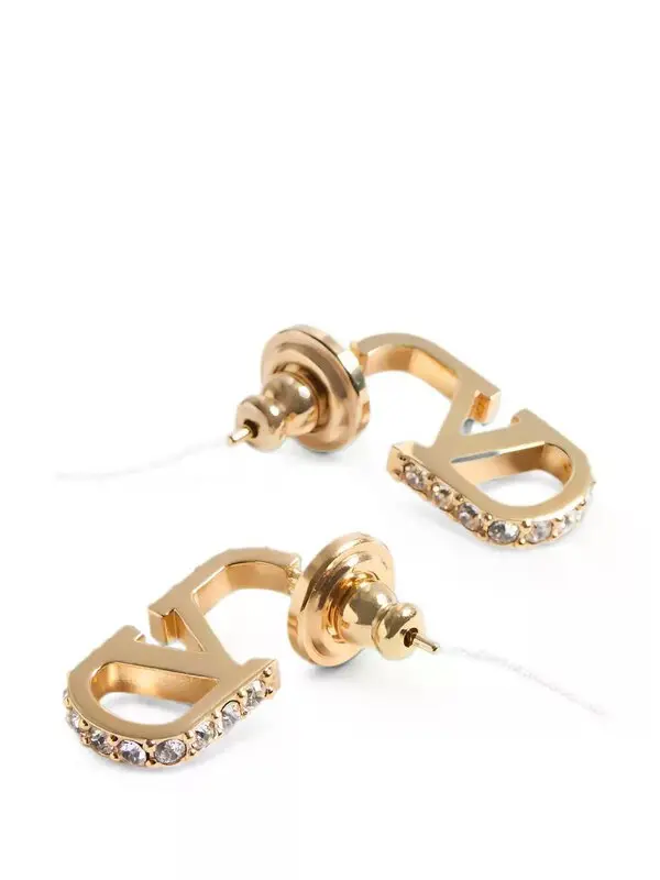 Valentino Garavani Vlogo Signature Crystal-embellished Earrings - Gold