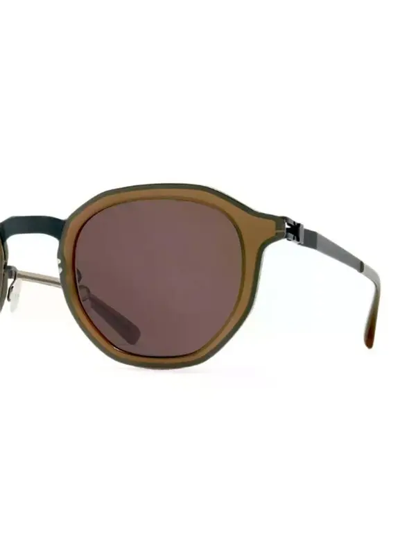 Mykita Sawyer Round-frame Grey/taupe Sunglasses - Brown