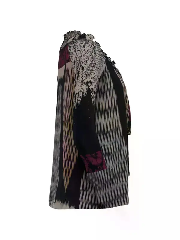 Etro Printed Blouse With Ruffled Neckline