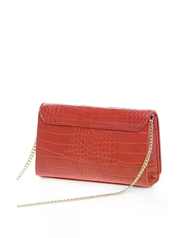 Moschino Crocodile-effect Heart Cross Body Bag