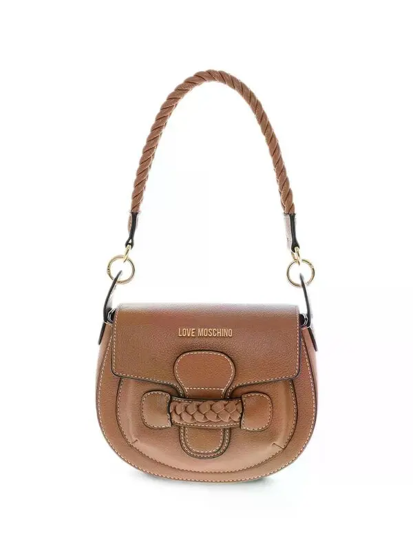 Moschino Logo-appliqué Shoulder Bag - Brown