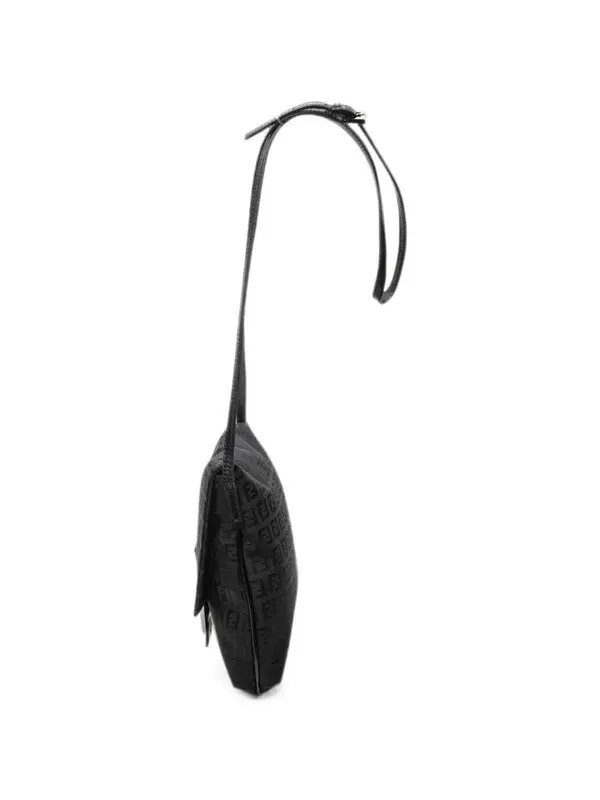Fendi Monogram-pattern Shoulder Bag - Black