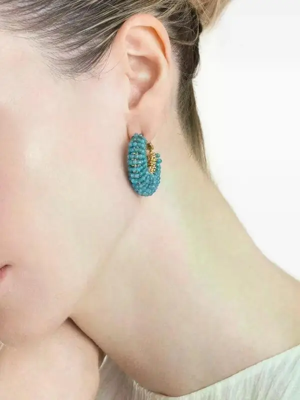 Gas Bijoux Izzia Beaded Hoop Earrings