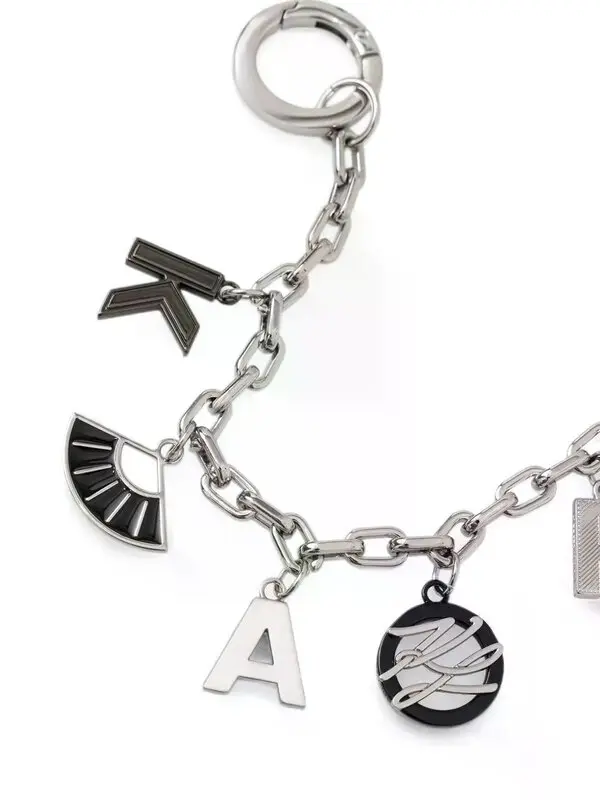 Karl Lagerfeld Logo-charm Chain Keyring