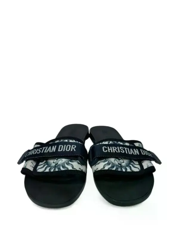 Dior Revolution Toile De Jouy Slide Sandals - Blue