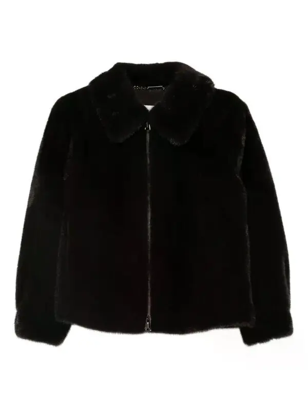 MANZONI 24 Fur Collar Zip-front Jacket