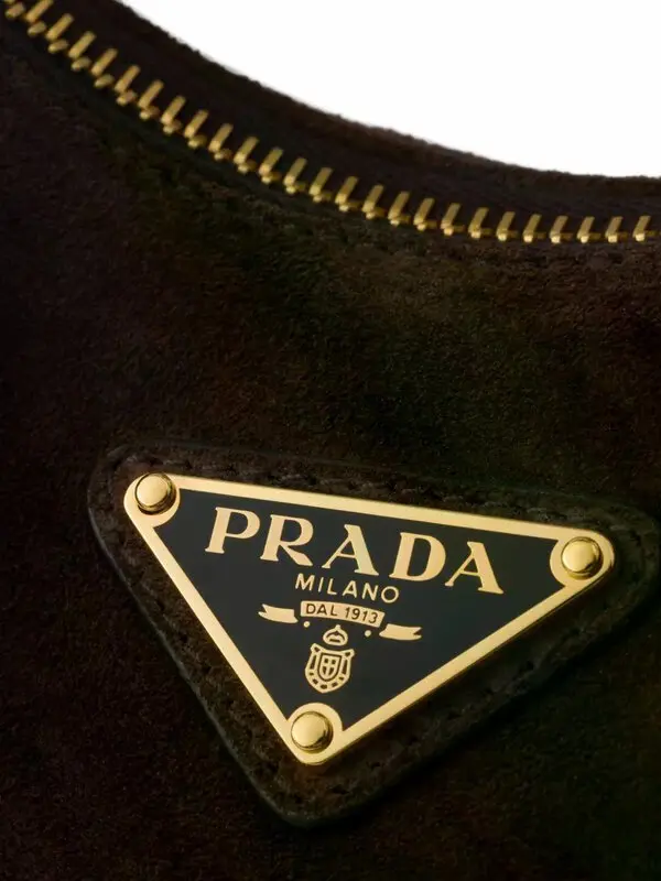 Prada Aimée Medium Suede Shoulder Bag