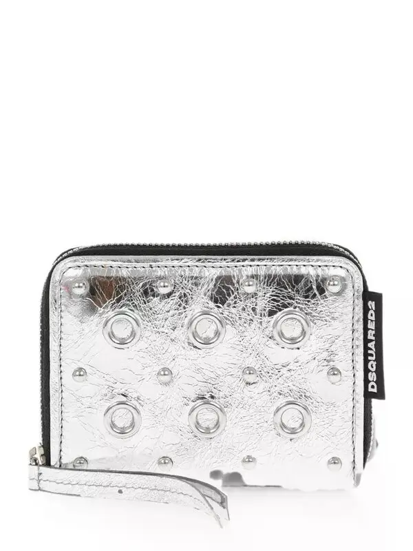 Dsquared2 Craquelé-effect Eyelet-embellished Wallet