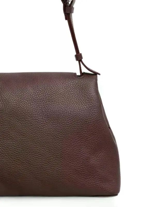 COCCINELLE Pebbled Leather Tote Bag - Brown