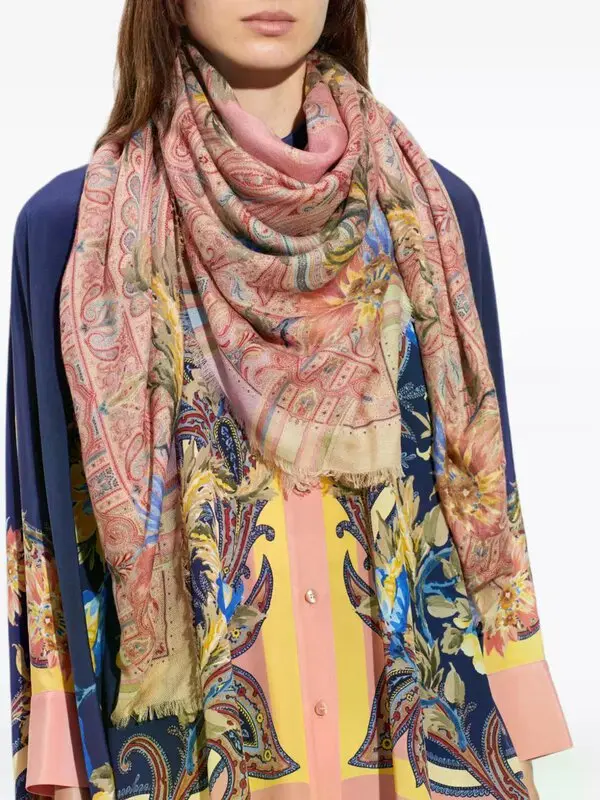 Etro Floral Paisley-print Scarf