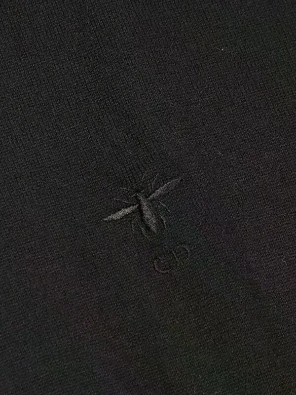 Dior Wool Bee Embroidery Long Sleeve Sweater