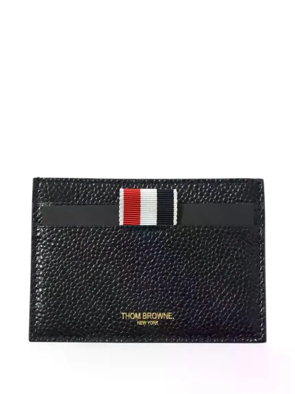 Thom Browne Pebble Grain Stripe-tab Card Holder