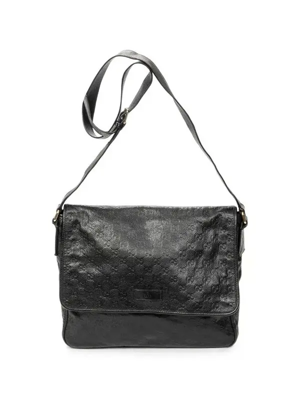 Gucci Large Guccissima Messenger Bag - Black