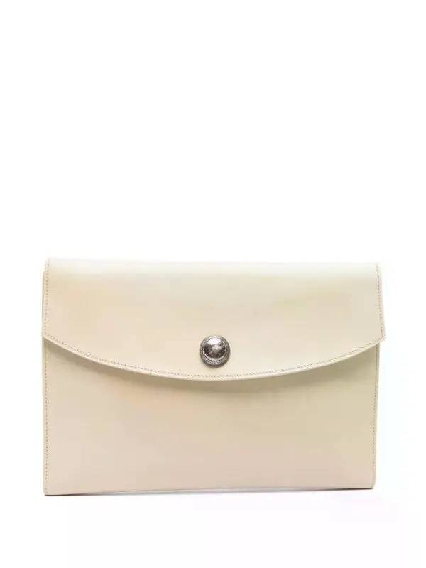 Hermès 2001s Press-stud Clutch Bag - Neutrals