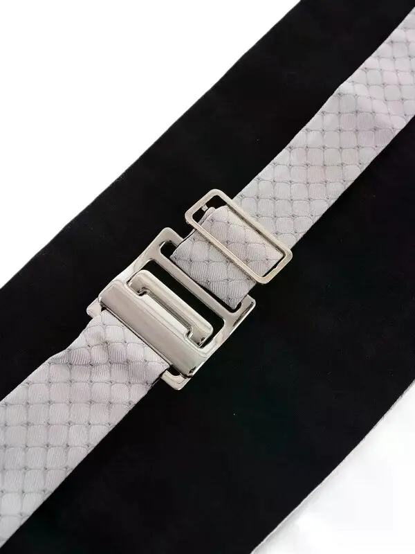 Corneliani Patterned Silk Cummerbund - Grey