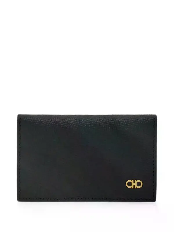 FERRAGAMO Micro Gancini Credit Card Holder - Black