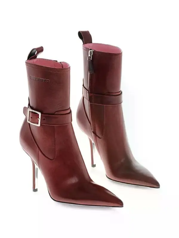 Dsquared2 My Dust Buckle-strap Pointed-toe Ankle Boots