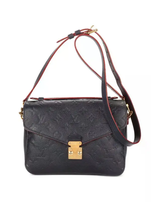 LOUIS VUITTON Monogram Empreinte Pochette Metis Shoulder Bag - Blue