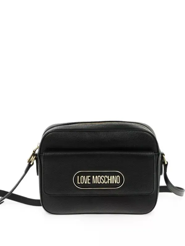 Moschino Love Logo-plaque Crossbody Bag - Black
