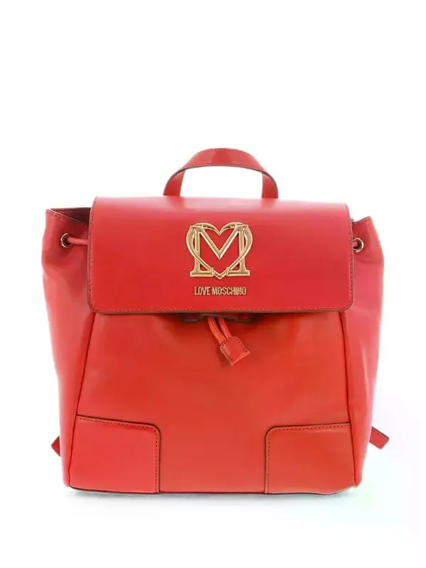 Moschino Logo-plaque Backpack - Red