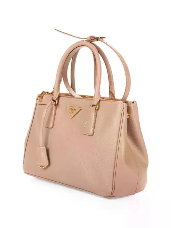 Prada Small Galleria Double-zip Tote Bag - Neutrals