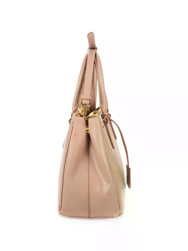 Prada Small Galleria Double-zip Tote Bag - Neutrals
