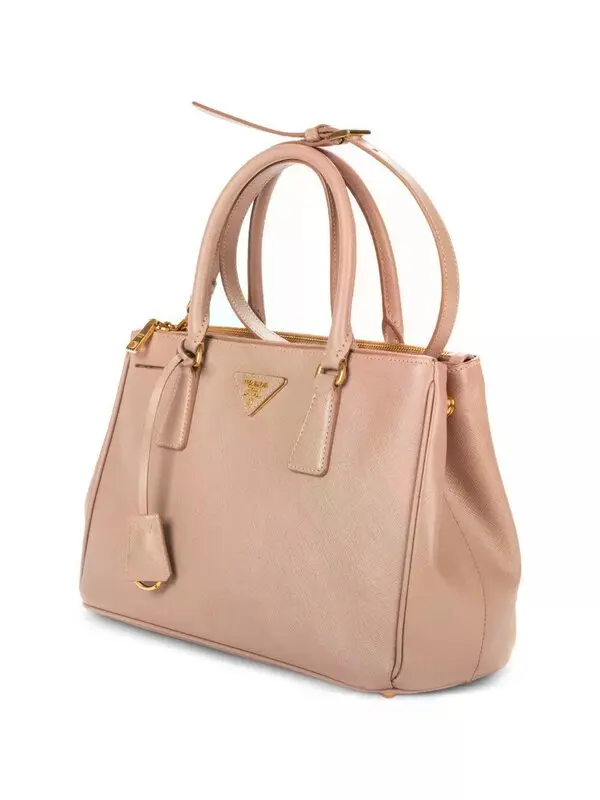 Prada Small Galleria Double-zip Tote Bag - Neutrals