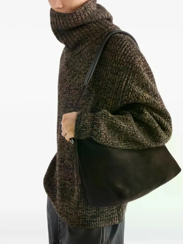 LEMAIRE Small Belted Bag In Suede Leather