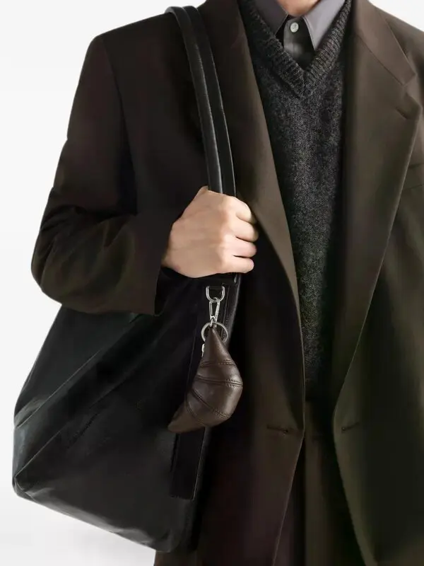 LEMAIRE Mini Croissant Keyring In Leather