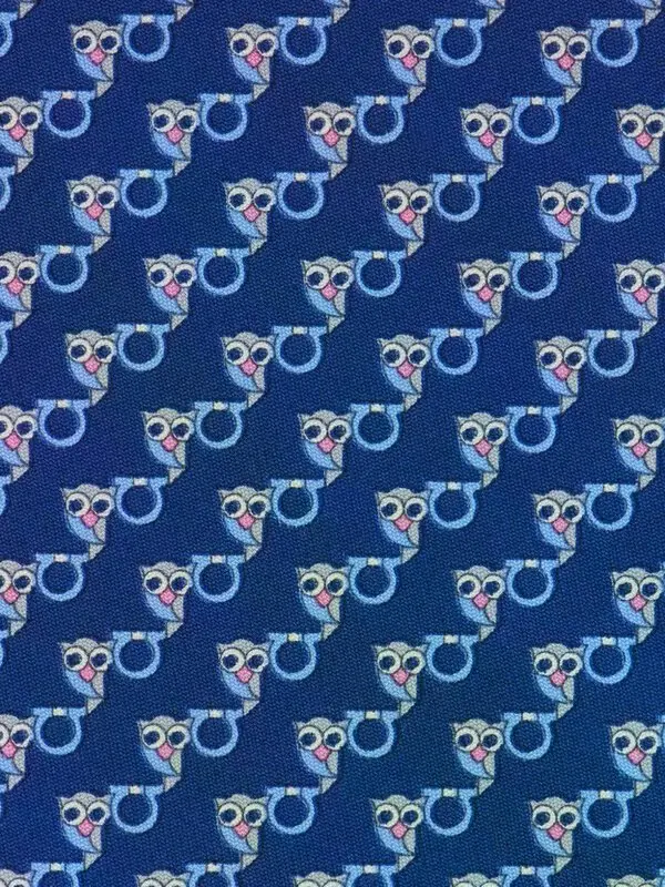 FERRAGAMO Owl-print Silk Tie