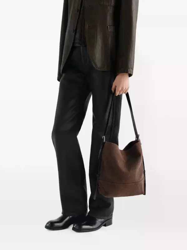 LEMAIRE Small Belted Tote Bag In Heavy Eco Cotton Canvas - Brown