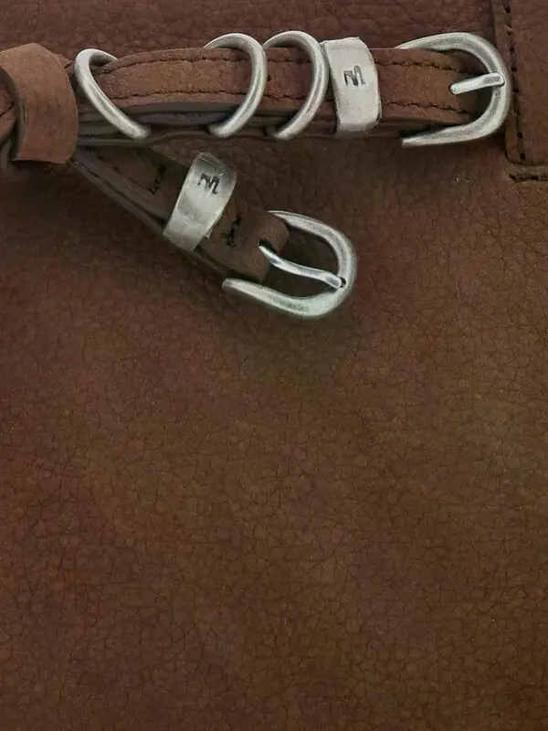 MARGESHERWOOD Buckle-detail Nubuck Shoulder Bag