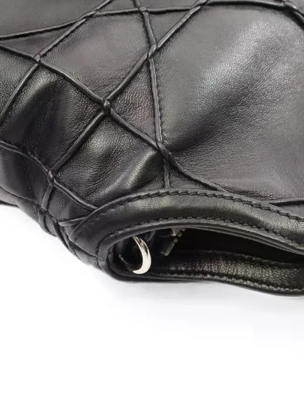 Dior 2010s Cannage Granville Shoulder Bag - Black