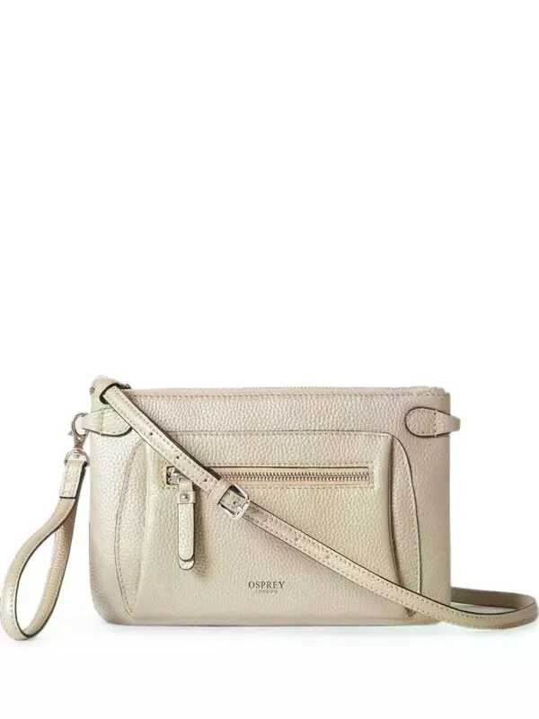 OSPREY Ruby Grained Leather Crossbody Bag - Neutrals