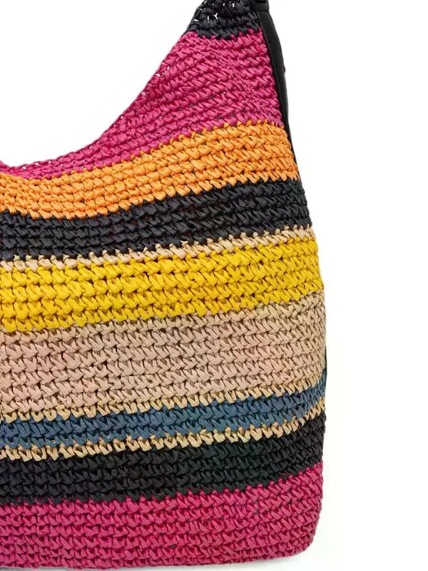 Dkny Paula Striped Woven Tote Bag