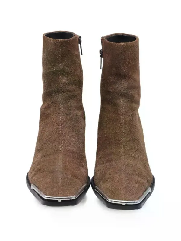 ALEXANDER WANG Suede Metal-tip Ankle Boots