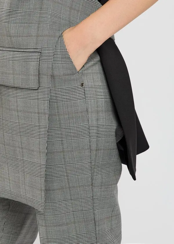 Sportmax Checked Flared-leg Wool Trousers